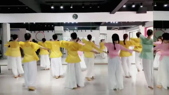 课堂练习第一个片段《繁花》#课堂实录 #舞蹈课堂随拍 #古典舞