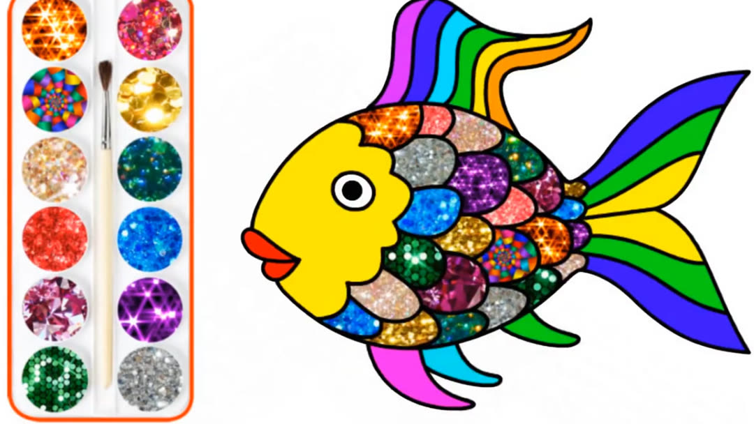 教大家怎样画卡通动漫人物彩色的小鱼