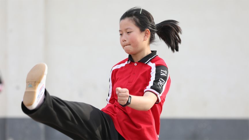围观塔沟武校功夫小子练武,精气神十足!