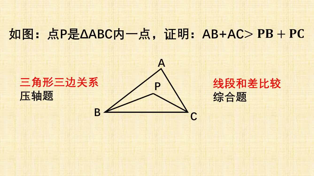 八年级数学,用三边关系解决线段比较问题,辅助线怎么画是关键?