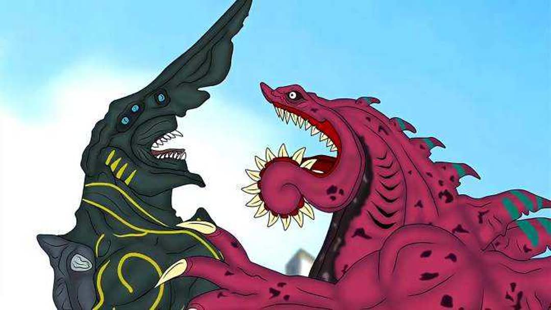 旋齿鲨鱼吃了核废料变异成功,多重武器与哥斯拉对比谁更强呢