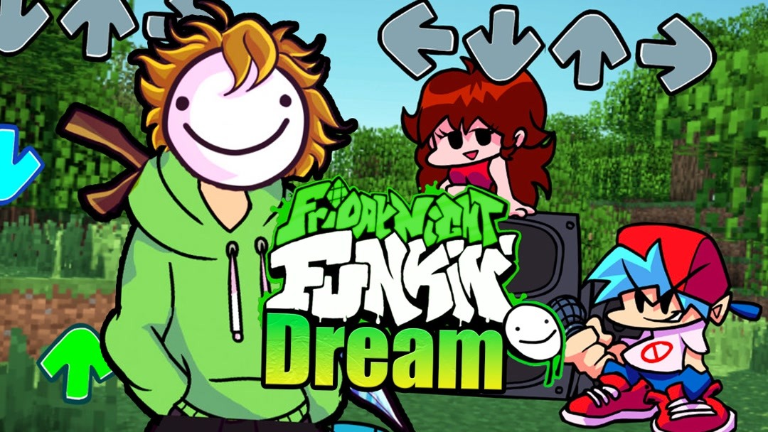 我的世界Dream联动FNF! 大神速通音游? 放克周五之夜FNF