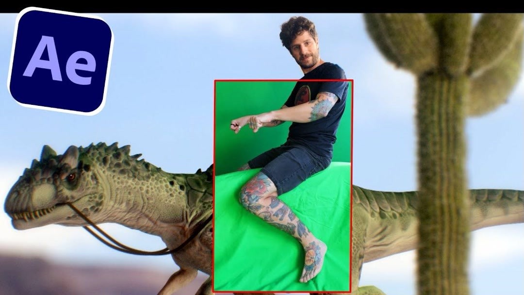 骑上恐龙去旅行AE绿幕合成案例
