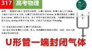 【高考物理】317U形管一端封闭气体