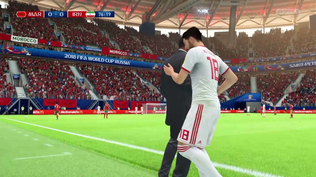 FIFA18 俄罗斯世界杯小组赛B组第1轮 摩洛哥VS伊朗 下半场