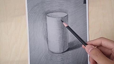 素描圆柱体基础,圆柱体明暗素描,容易犯的错误