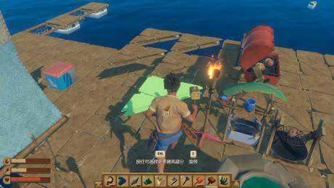 木筏求生:木头这么快用完了,想要建房子需要收集特别多木头才行