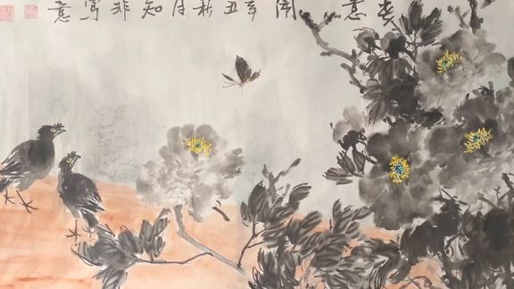 纯水墨写意牡丹这样表现有一种水墨淋漓的意境,看着难其实很简单