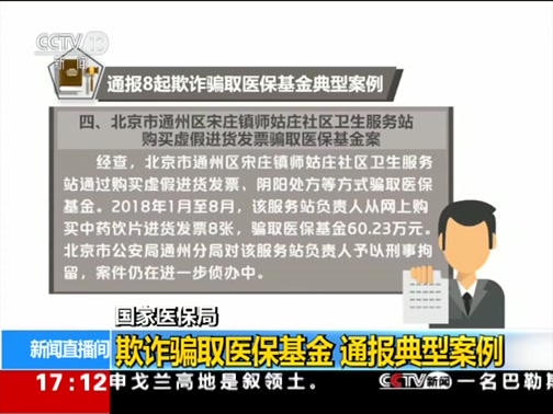 [新闻直播间]国家医保局 欺诈骗取医保基金 通报典型案例