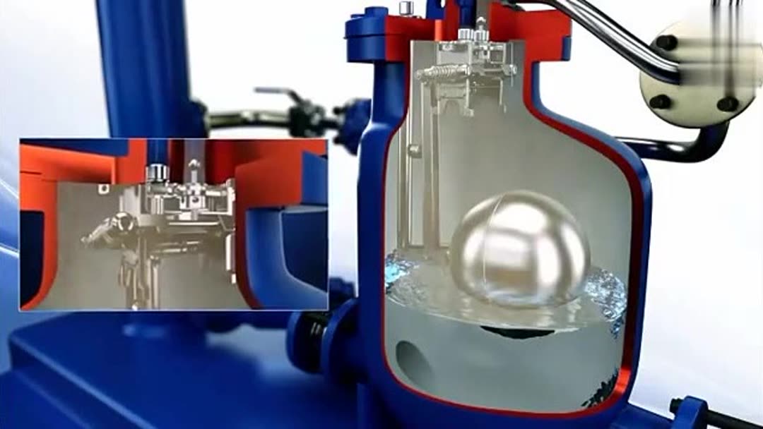 管道阀疏水阀的动画演示到端大气的动画效果