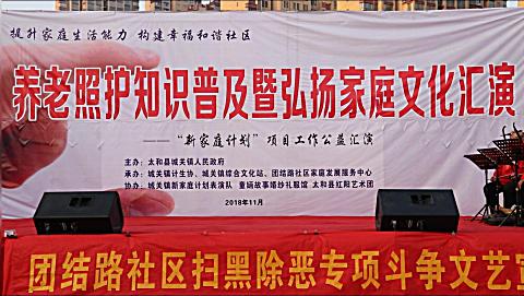 养老照护知识普及暨弘扬家庭文化汇演.新家庭计划项目工作公益汇演....