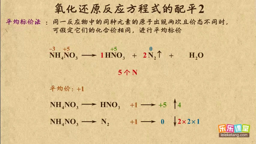 氧化还原反应方程式的配平2