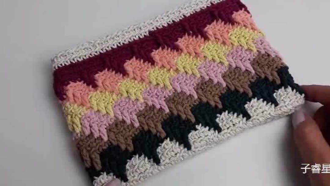 手工毛线编织教程:钩针编织时尚女士便携小包包,美观而且实用!