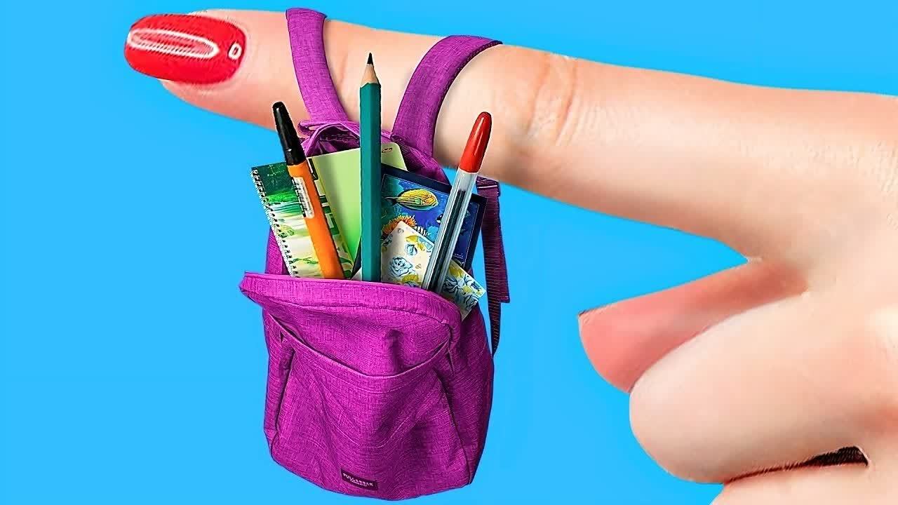 神奇化妆术:我们来做迷你的学习用品吧,芭比娃娃一定会很喜欢!