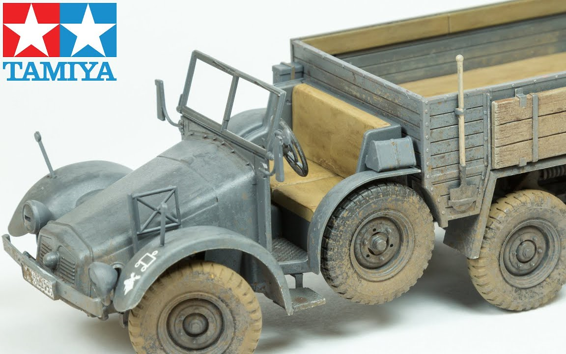 【Model Nerd】田宫 1/35 德国 克虏伯Kfz.70 6X4 轻型卡车 模型制作