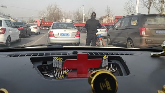 你大爷还是你大爷!自行车也自觉遵守交通规则!