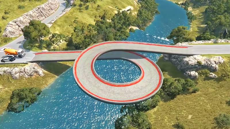 车祸模拟器:老王建了一座盘旋的立交桥可把村民坑惨了