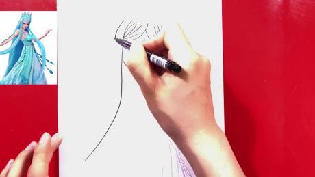 大鼻孔学画画 如何画叶罗丽中的冰公主