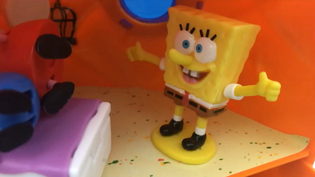海绵宝宝参观一个很酷的房子