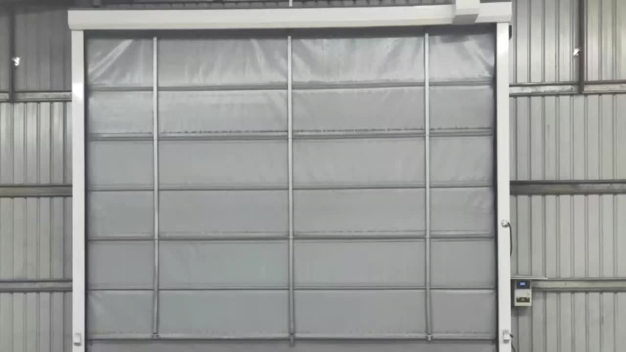 PVC感应快速堆积门 自动升降适用于车库