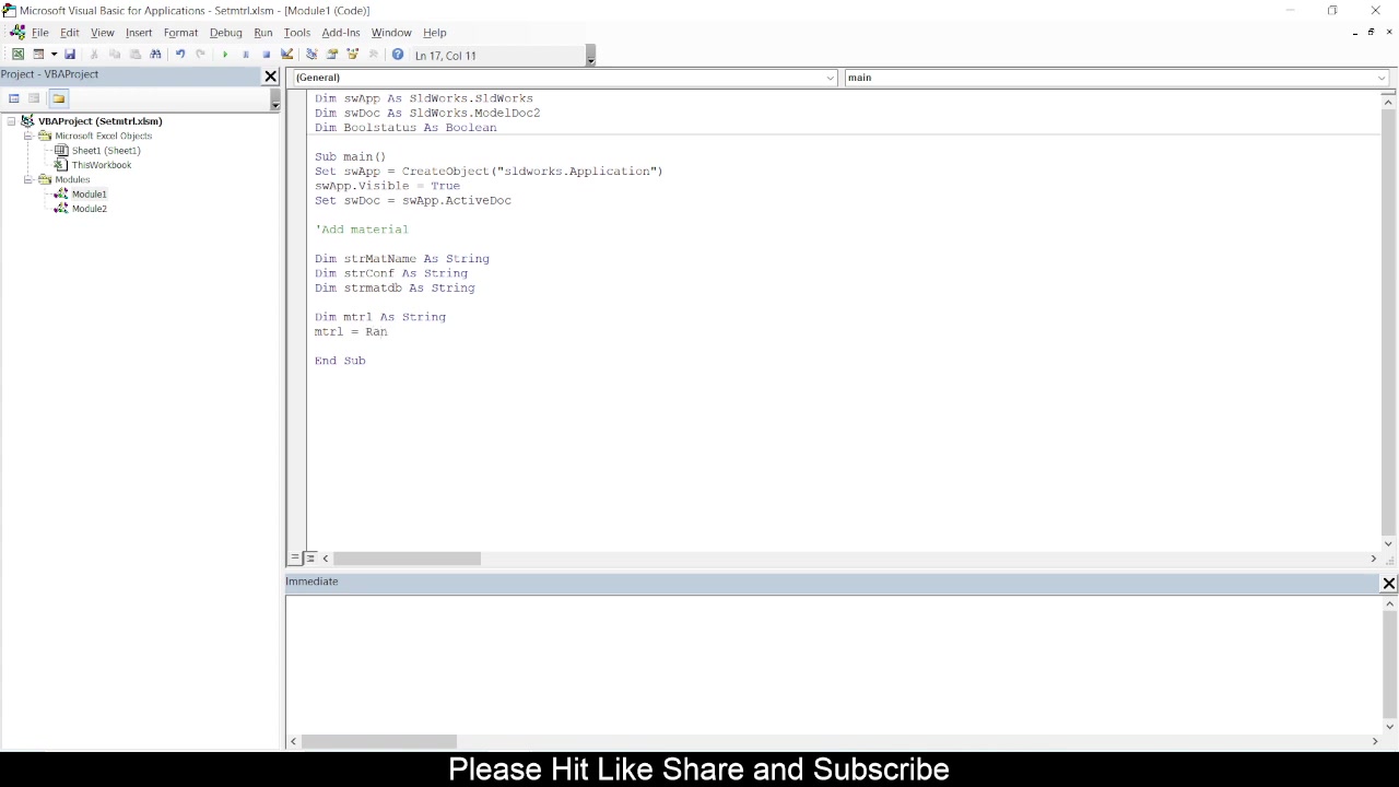 SolidWorks二次开发VBA通过Excel合集Nijasure