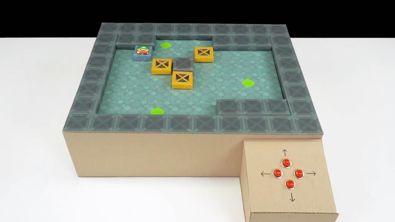 「创意纸板DIY」经典的推箱子游戏机,做法简单,看着就好玩