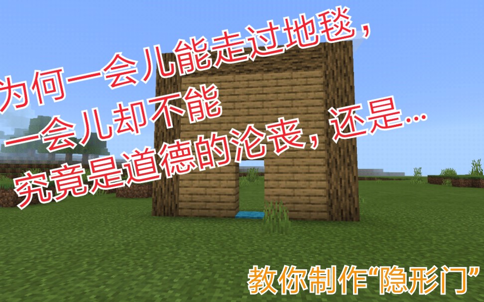 教你制作“隐形门”[我的世界篇5]