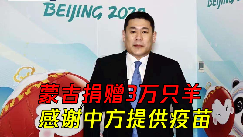蒙古捐赠3万只羊,主要是为了感谢,感谢中方提供疫苗