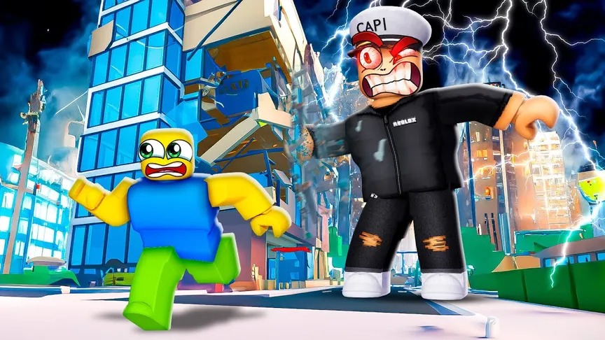 Roblox上帝模拟器:背后偷袭巨人,炸弹居然跟着我走!