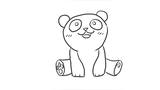 如何简单快速画完一只可爱大熊猫幼儿亲子简笔画