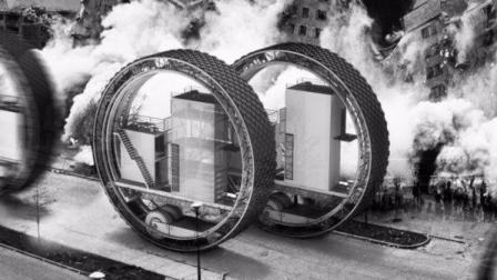 轮胎一样的大楼, 会自己滚动, 住里面头晕吗?