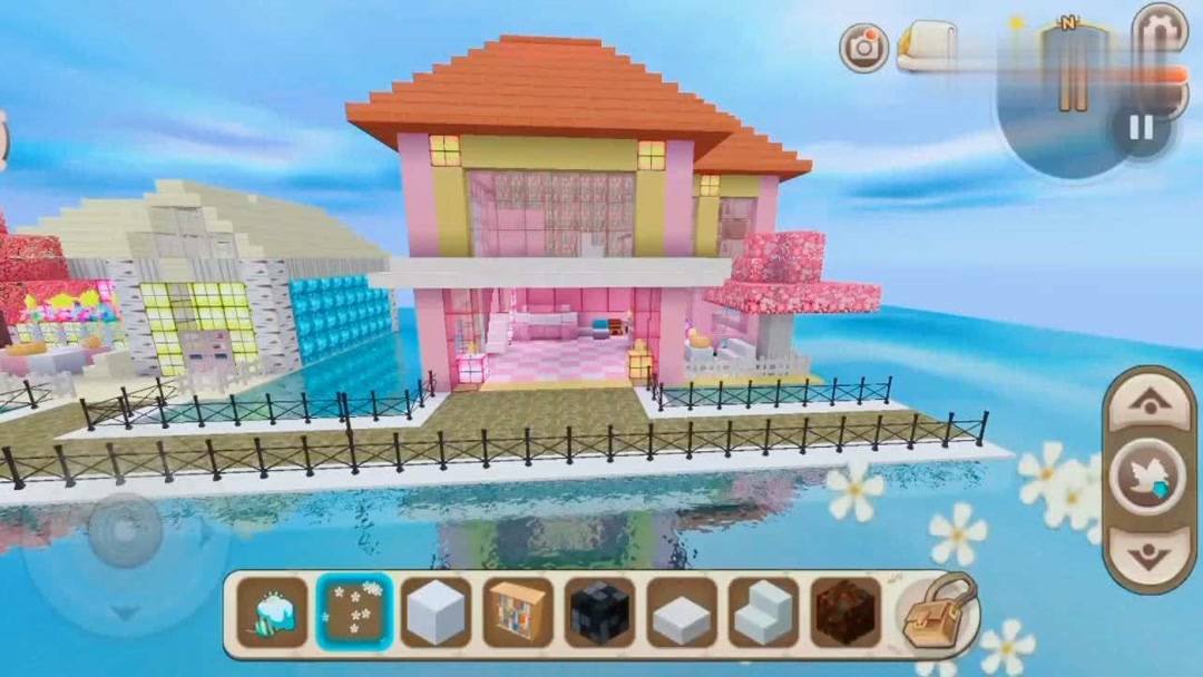 迷你世界:高雅水上房子!这个技术你能完成嘛?