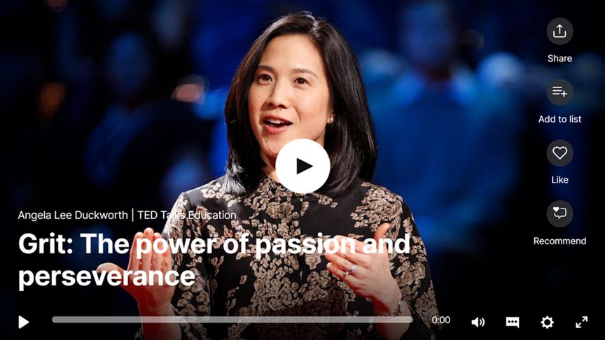 TED演讲:成功的关键不是智商,而是毅力!