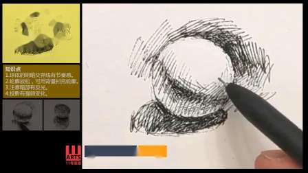 素描入门第1阶-木炭条石膏几何体08复习课课[球体]