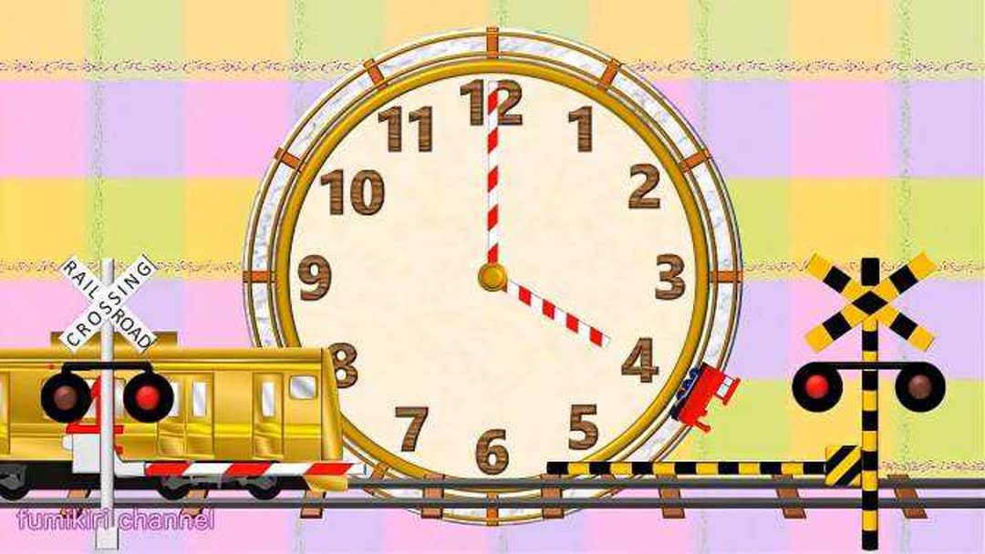 儿童铁道动画剧场:金色时钟在报时,猜对了就有金色小火车开出来