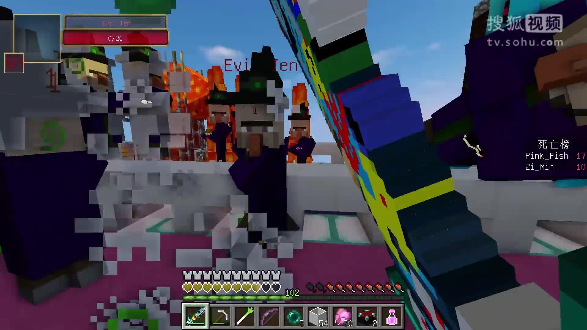 我的世界Minecraft《籽岷的1.8双人模组小游戏 一拳超人幸运方块大...