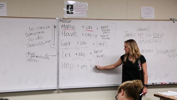 美国学生的英语课:使役动词