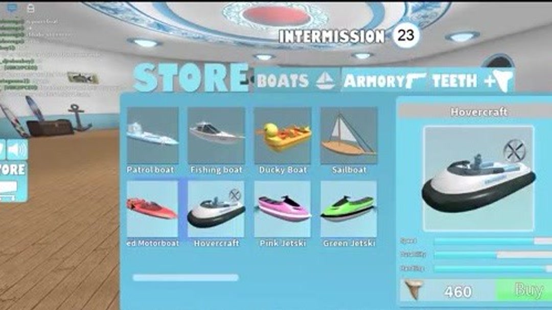 「Roblox鲨鱼猎杀模拟器」鲨鱼黑帮狂吃猎手!新武器大战大白鲨!