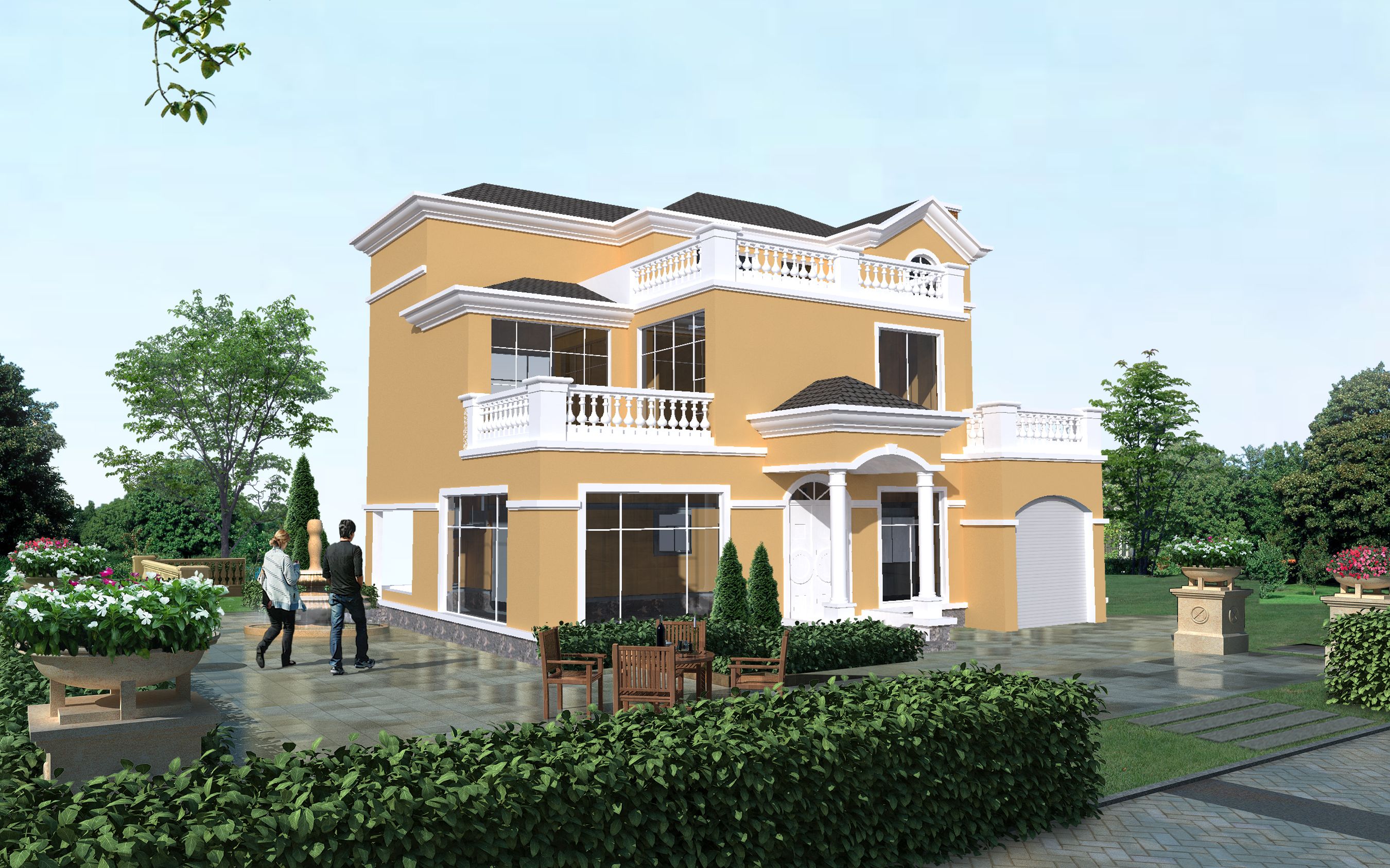 SU-别墅建筑效果图