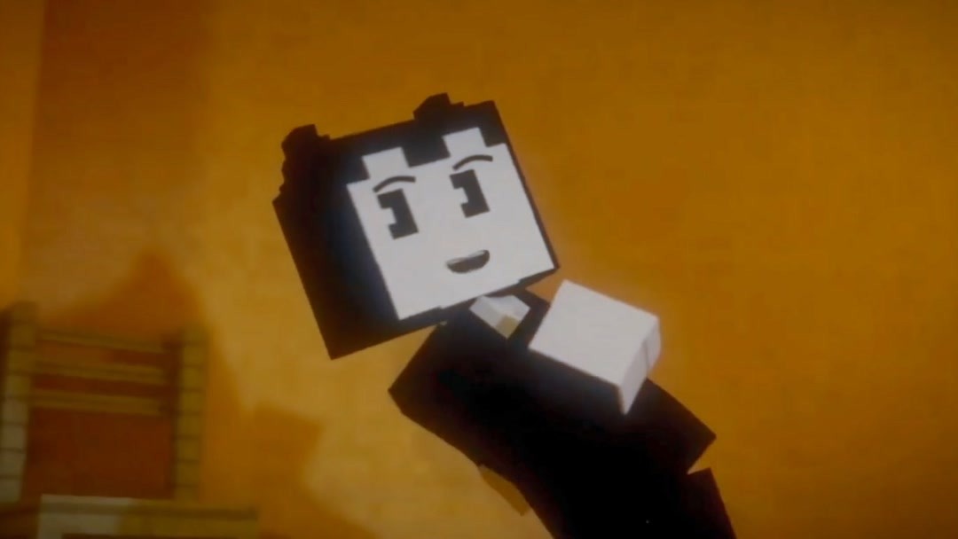 班迪和墨水机器:调皮的班迪竟然把人物变成我的世界里的方块人