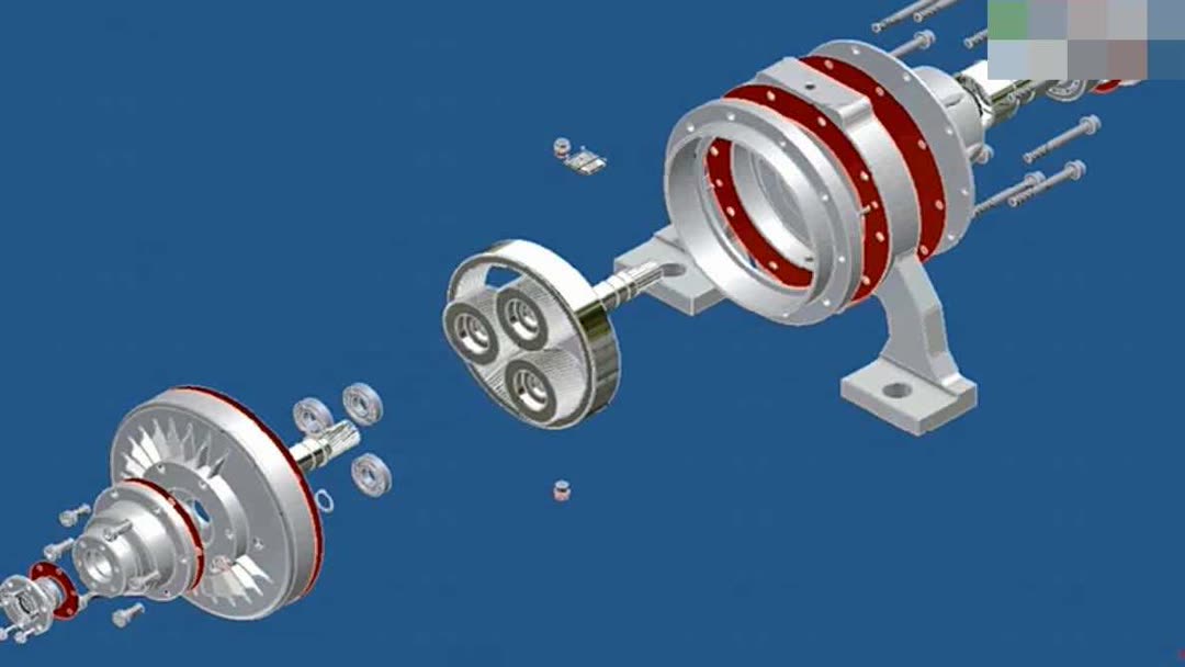 非常详细的3D结构演示,行星齿轮减速器的工作原理