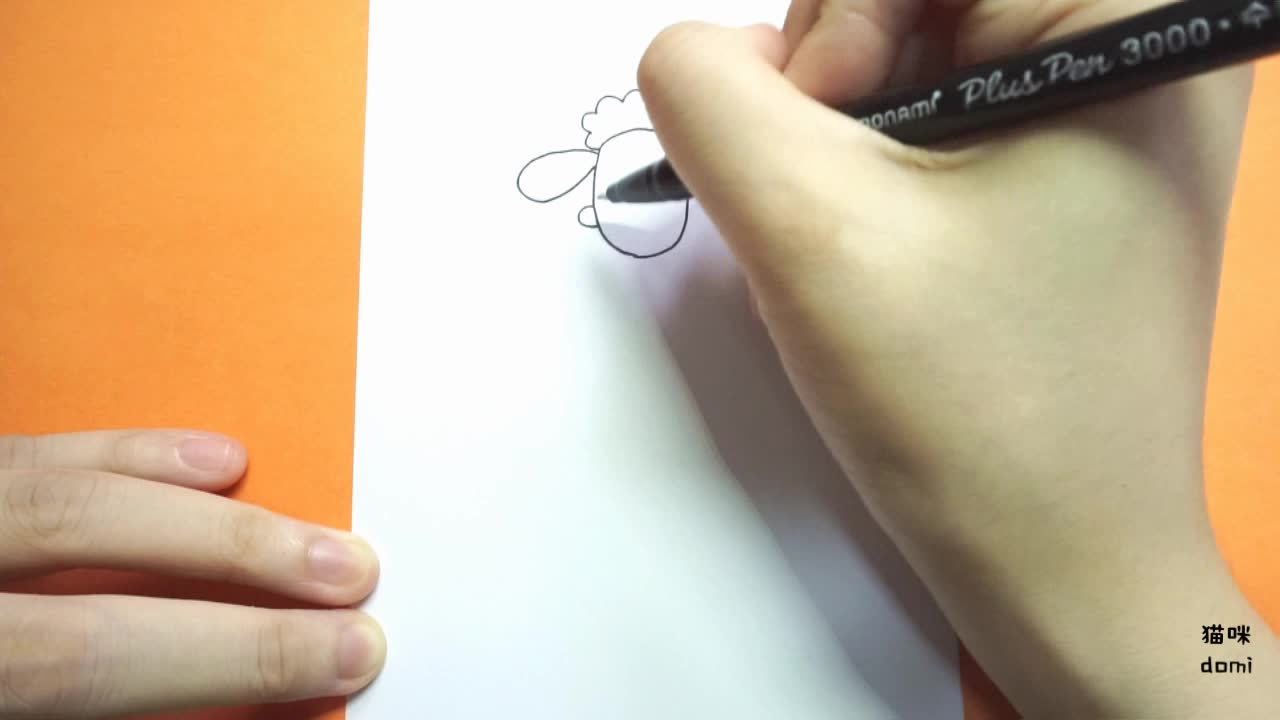 可爱的小羊肖恩简笔画,只需50秒,domi画给你看!