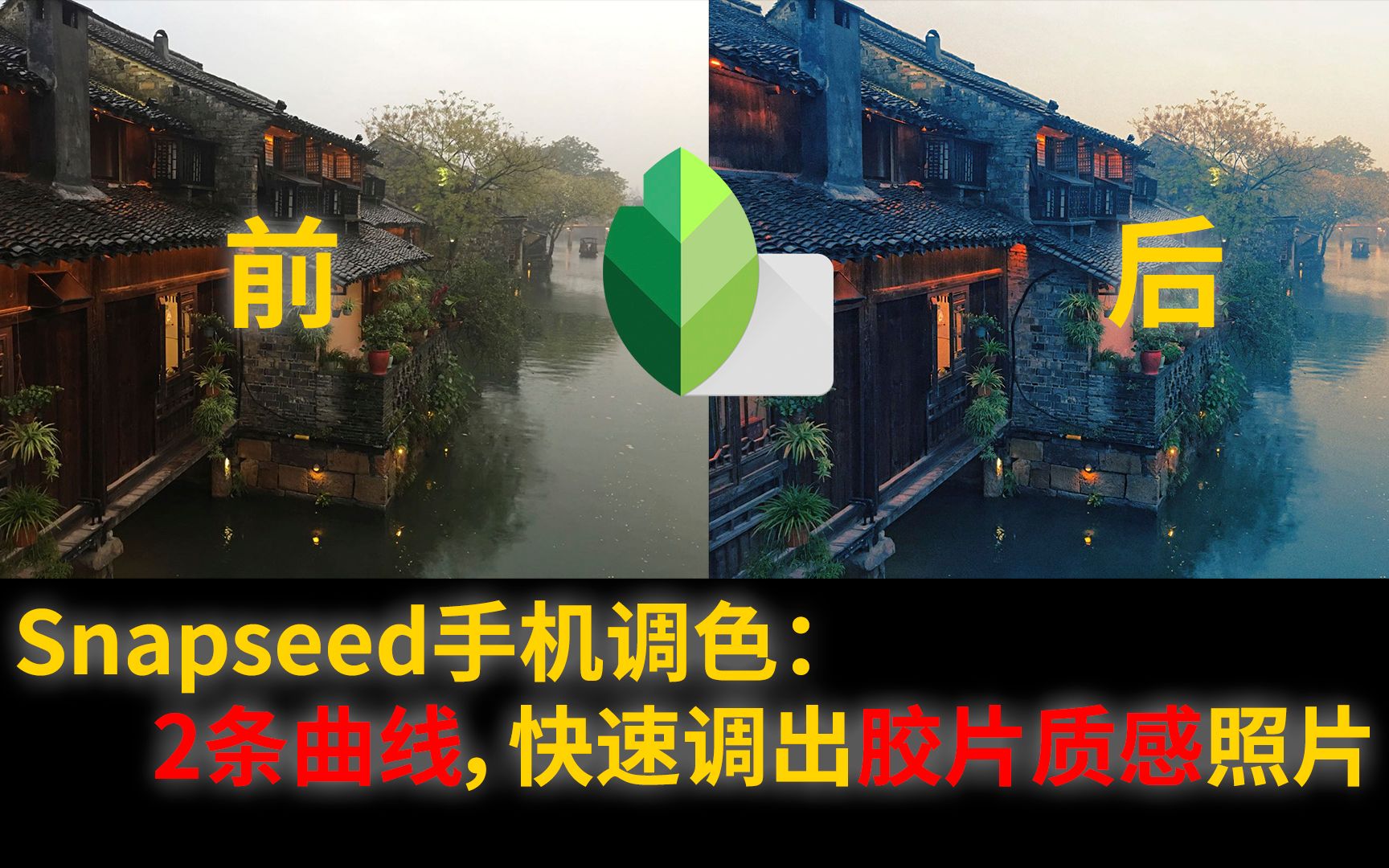Snapseed手机调色:2条曲线,快速调出胶片质感照片,简单易学