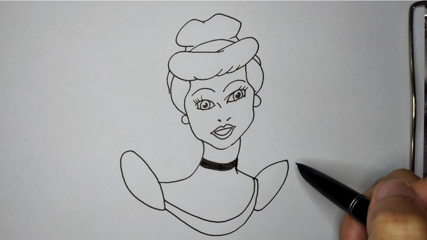 怎么画白雪公主