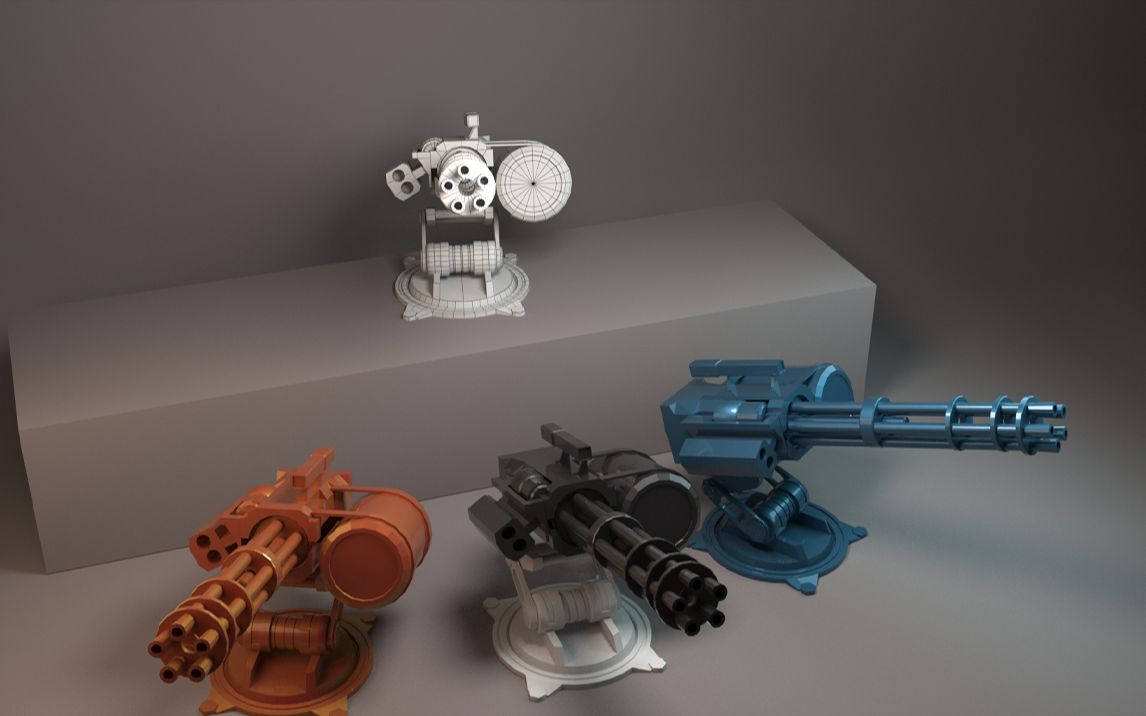 3DMAX武器建模教程,硬表面简单模型建模,详细教学