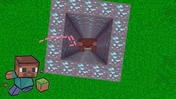 《我的世界》:“新年大礼包”吗?发现了全是钻石的地洞!