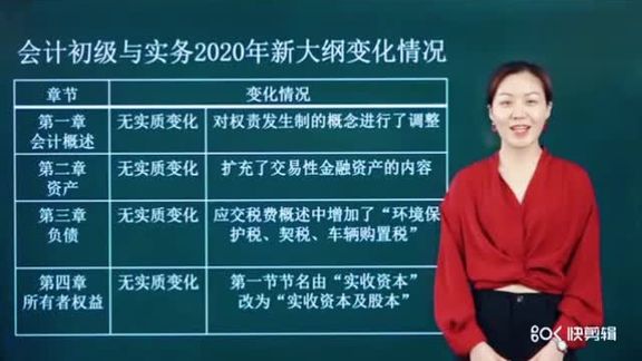会计初级与实务2020年新大纲变化情况,第1期 #会计初级