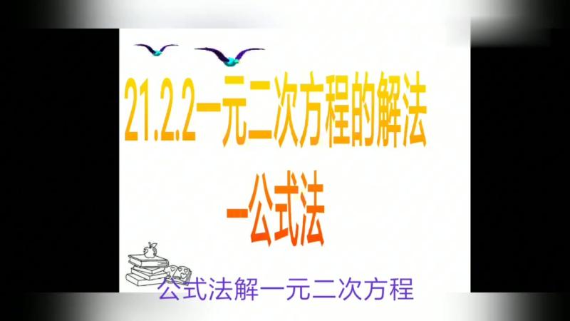 21.2.2公式法解一元二次方程