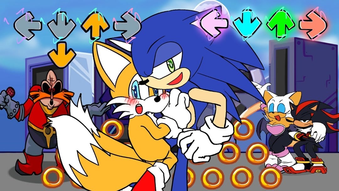 周五夜放克游戏 害羞的塔尔斯躲进了索尼克的怀里