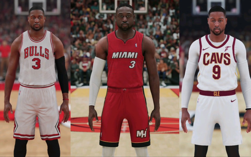 《NBA2K/LIVE》历代德怀恩韦德的投篮及造型,那个快如闪电的男人!